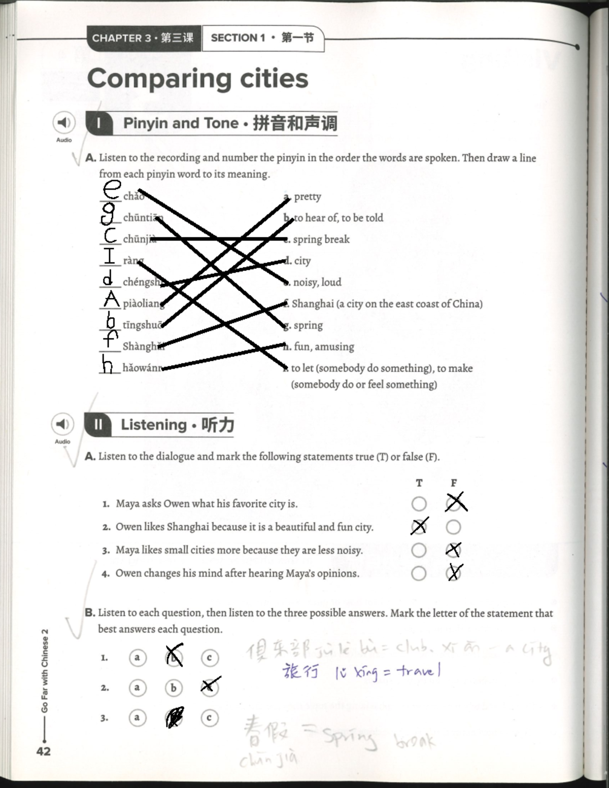 Chinese hw 9:13 - Mandarine worksheet - LN 701 - Studocu