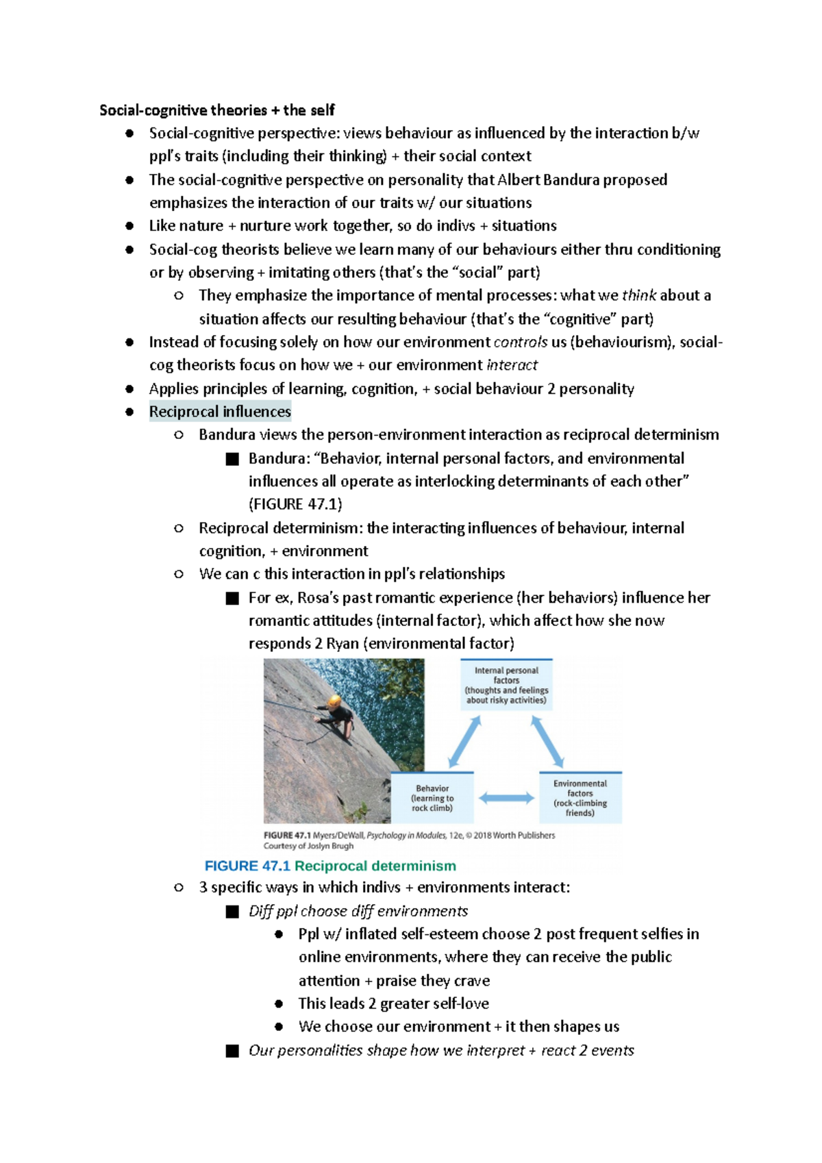 Module 47 - Social-Cognitive Theories + the Self - Social-cognitive ...