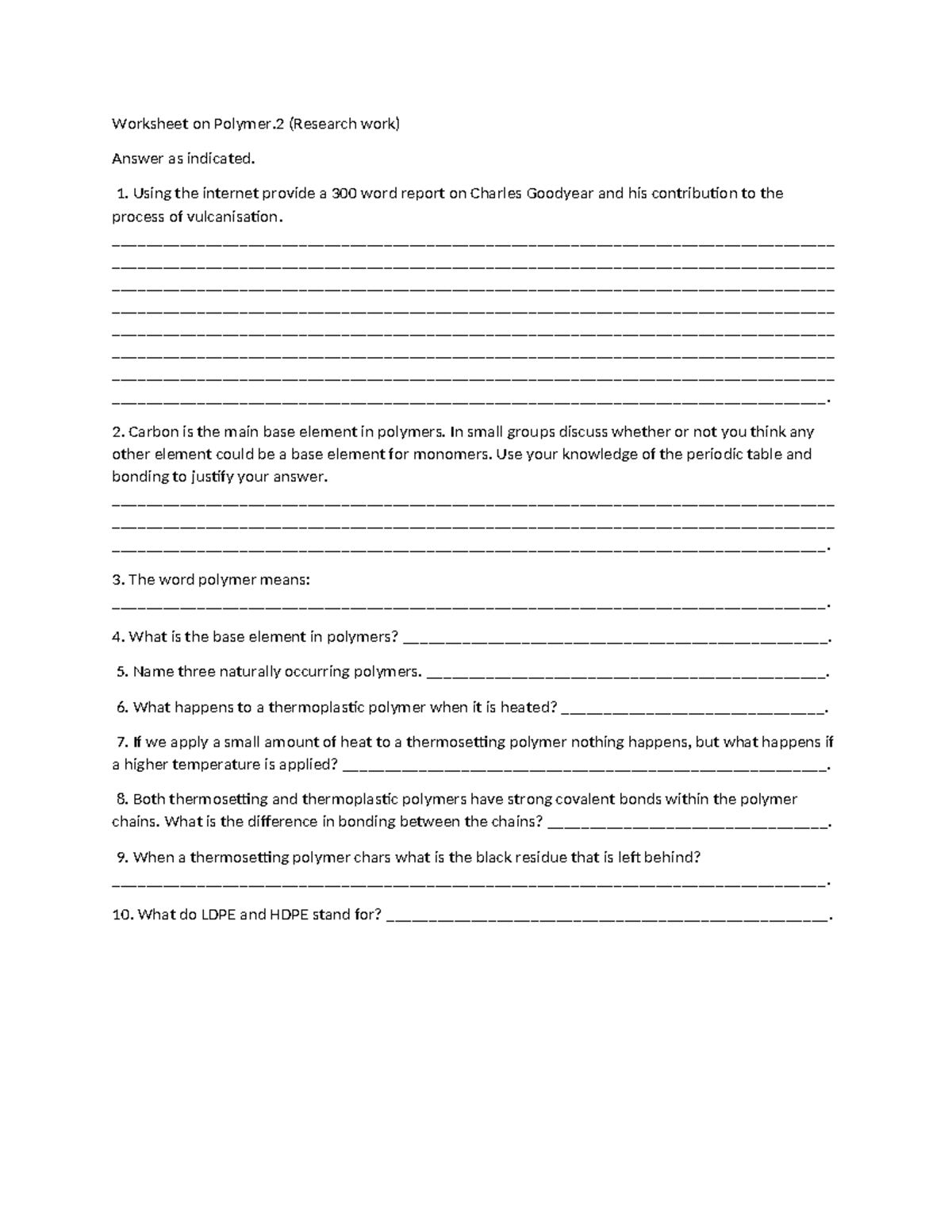 Worksheet-on-Polymer.2-Research-work-2 - Worksheet on Polymer (Research ...