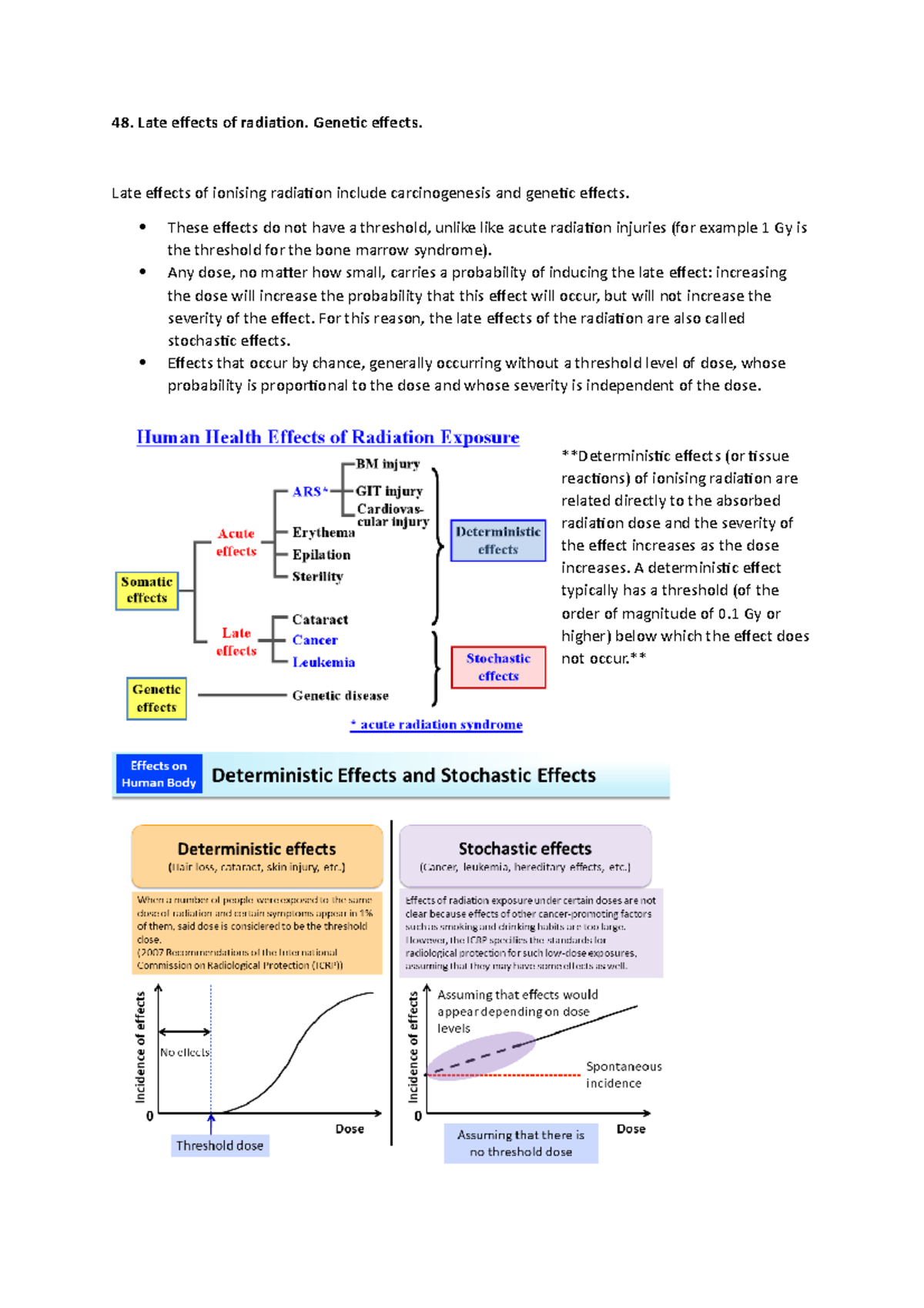 48. Late effects of radiation. Genetic effects - 48. Late effects of ...