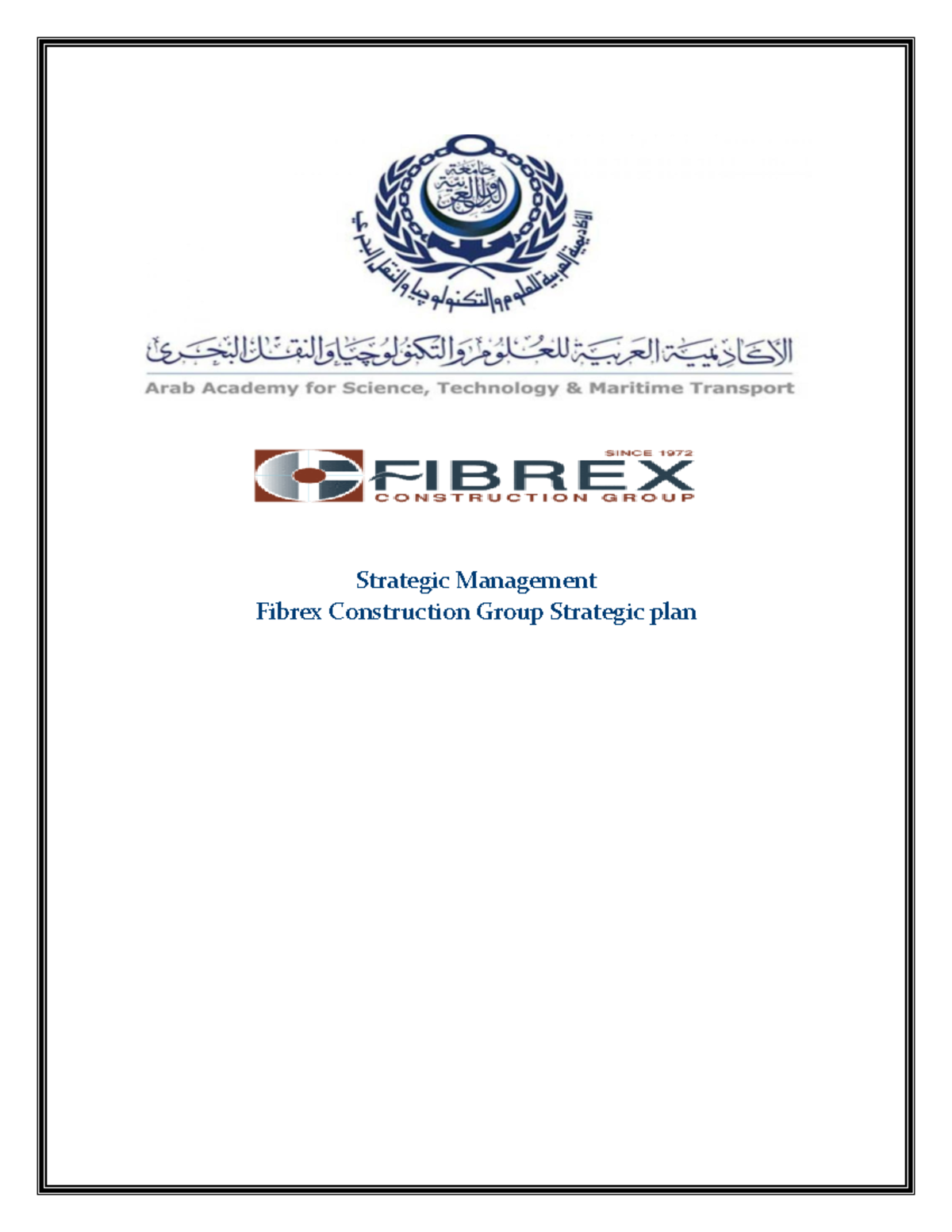 Fibrex Strategic Plan Project - Strategic Management Fibrex ...