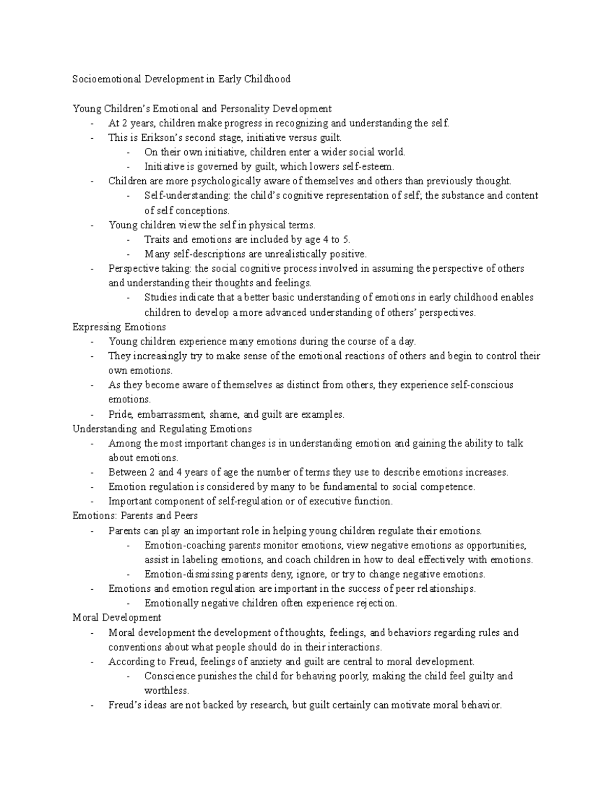 Chapter 10 - socioemotional development in early childhood ...