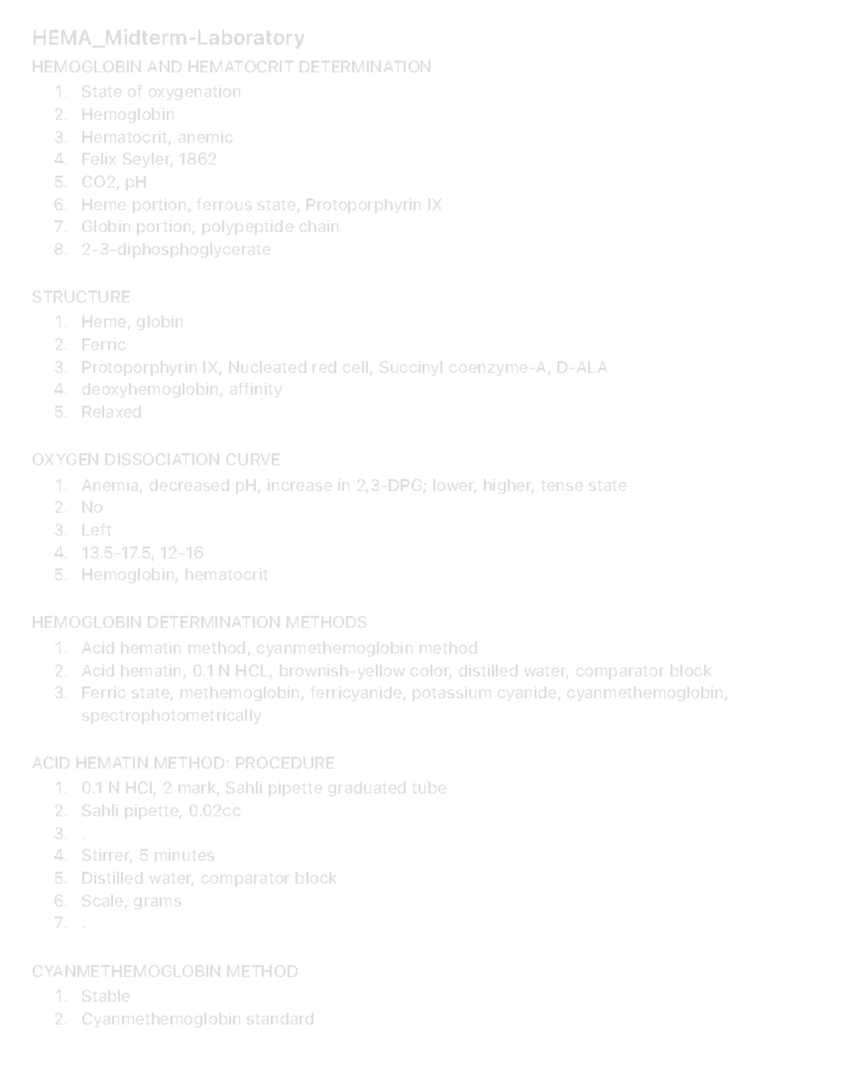 HEMA Midterm-Laboratory - 1. 2. 3. 4. 5. 6. 7. 8. 1. 2. 3. 4. 5. 1. 2. 3. 4. 5. 1. 2. 3. 1. 2. 3 ...