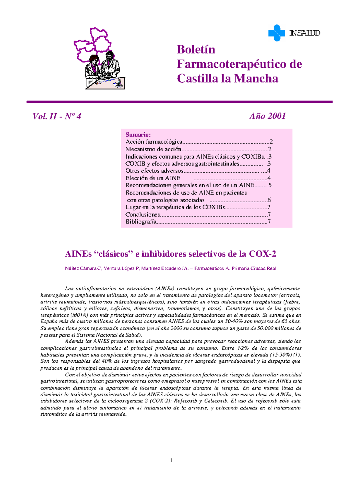 Ii 4 aines clasicos - SADASDSA - AINEs “clásicos” e inhibidores ...