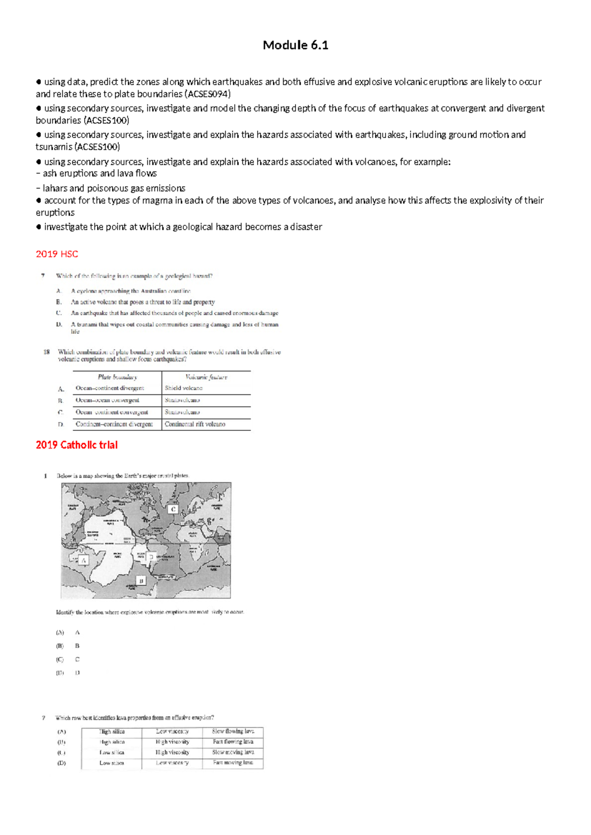 Module 6.1 Question only - Module 6. using data, predict the zones along which earthquakes and ...
