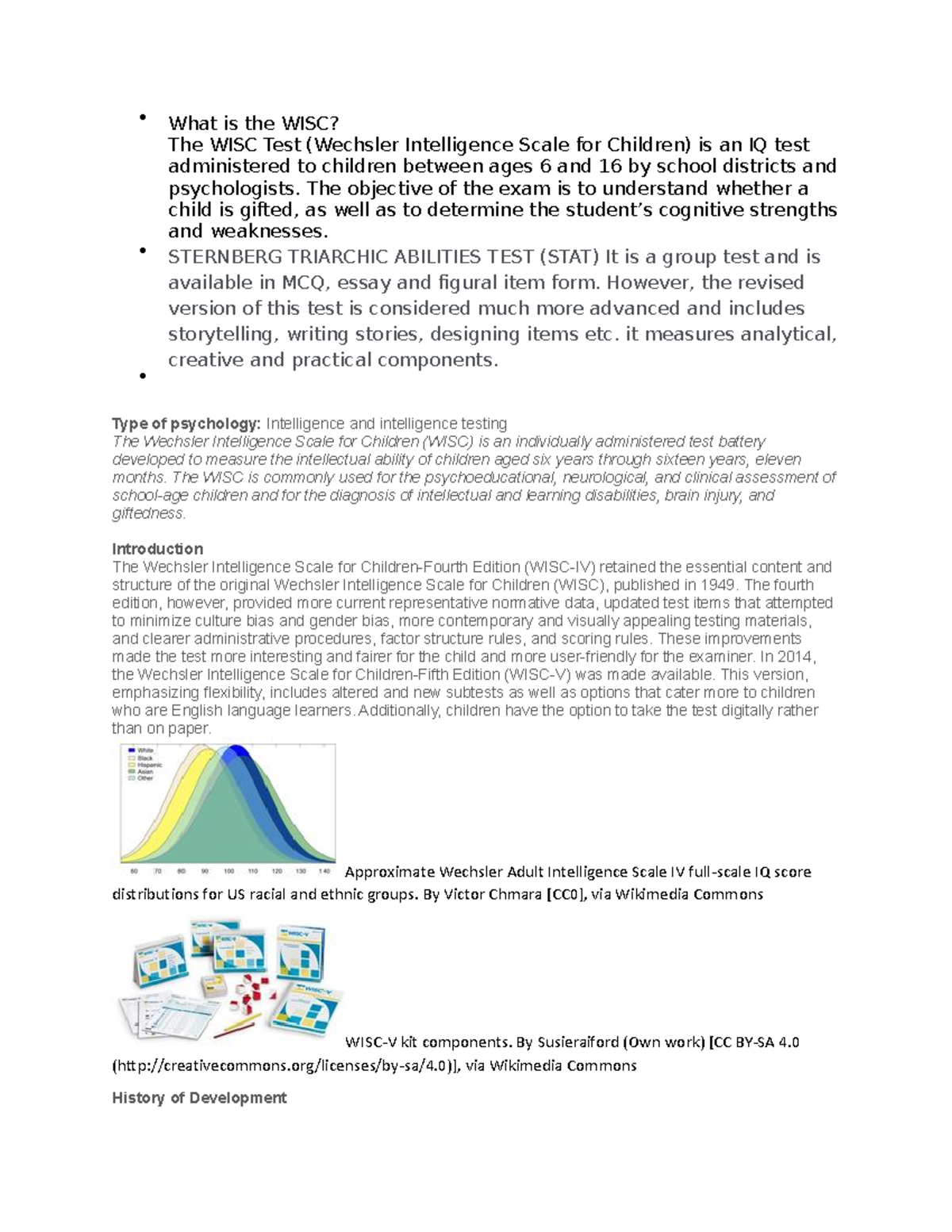 ABC - It is well - What is the WISC? The WISC Test (Wechsler ...