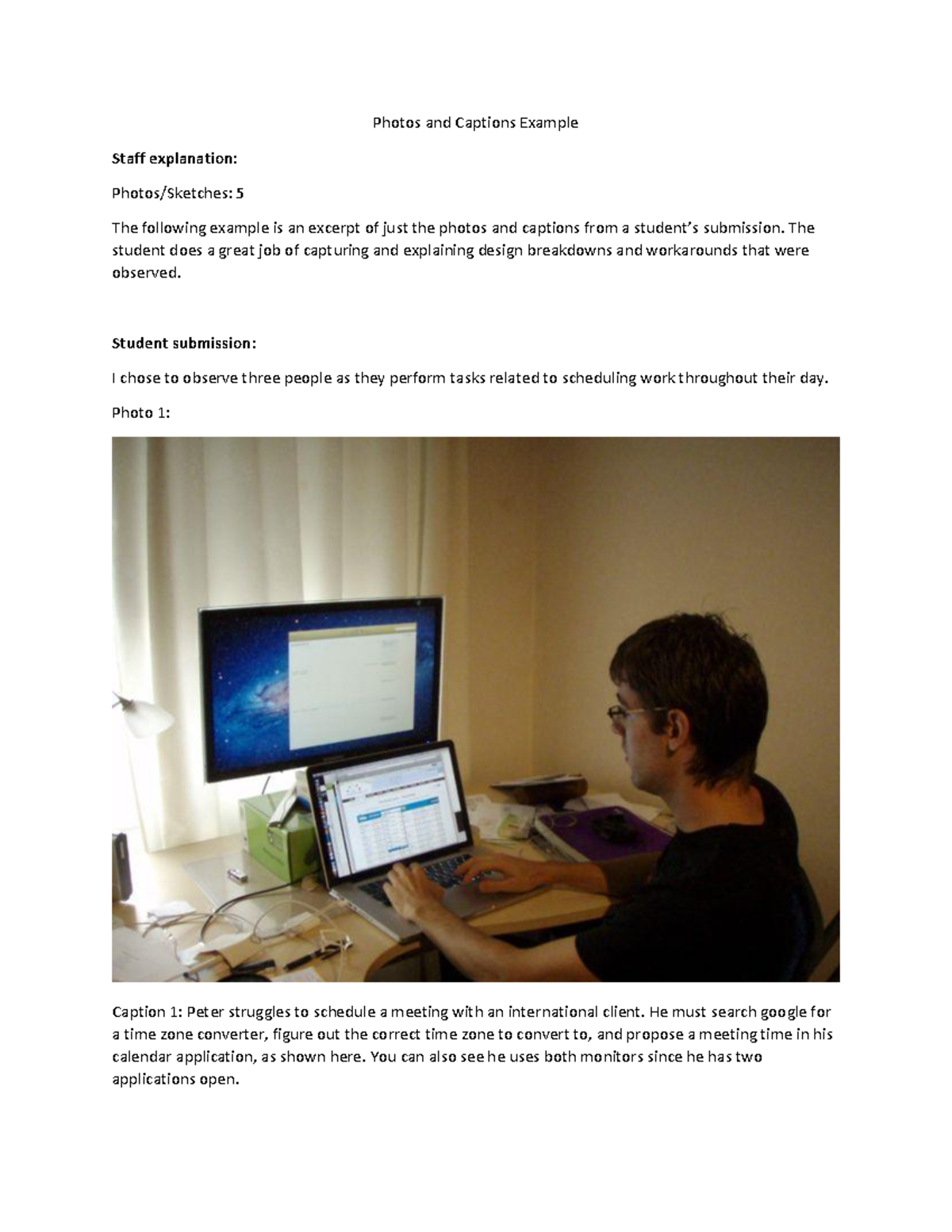 05 Photos and Captions Example - Photos and Captions Example Staff ...