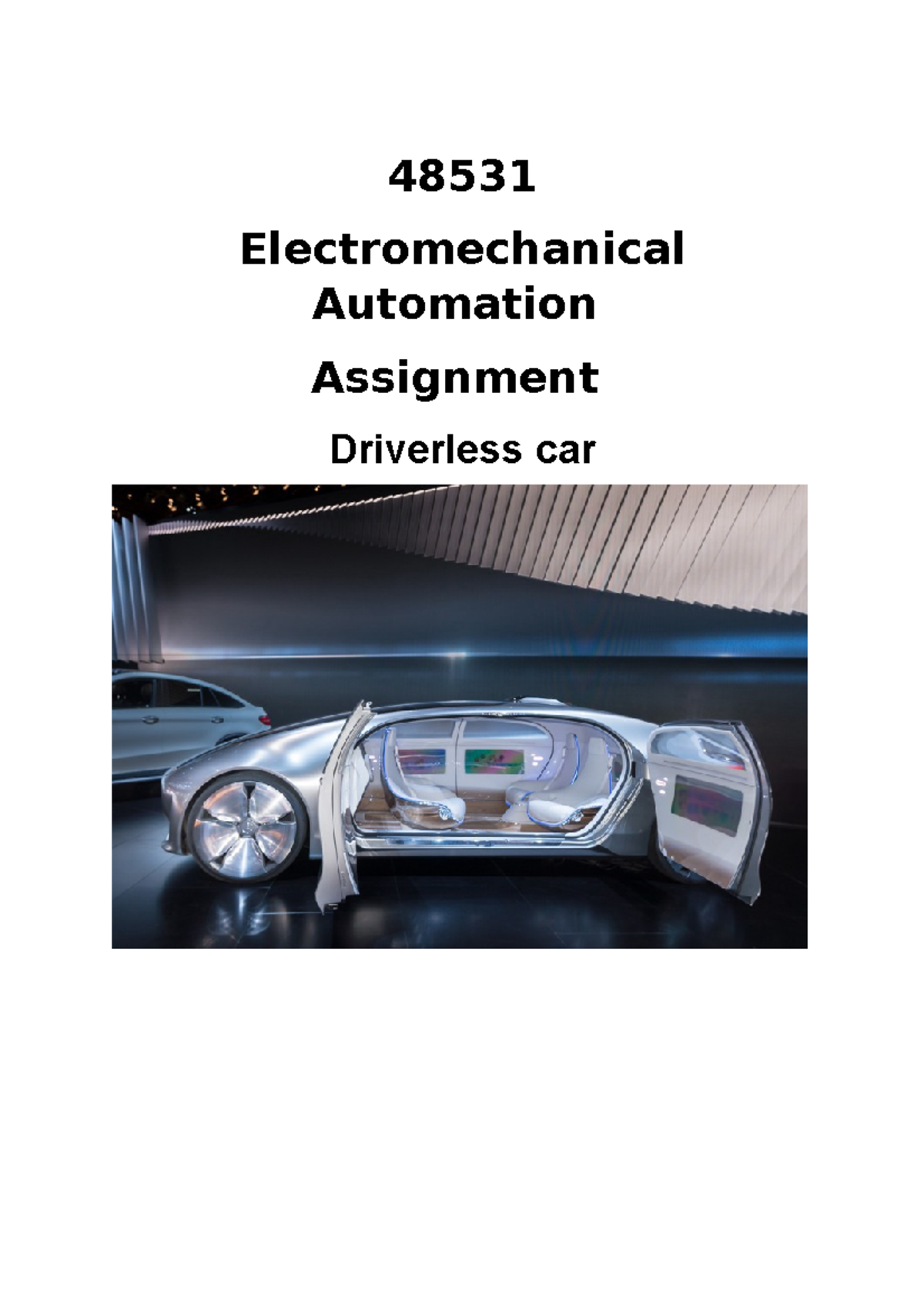 48531 - assignment - 48531 Electromechanical Automation Assignment ...