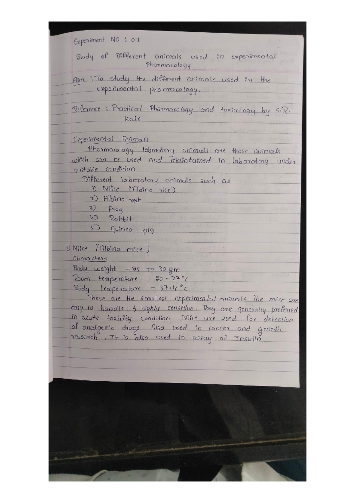 Cology practical - ert - Pharmacy - Studocu