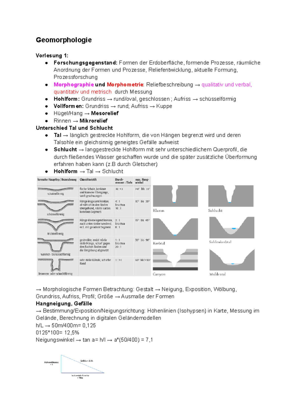 Geomorphologie - Geomorphologie Vorlesung 1: Forschungsgegenstand ...