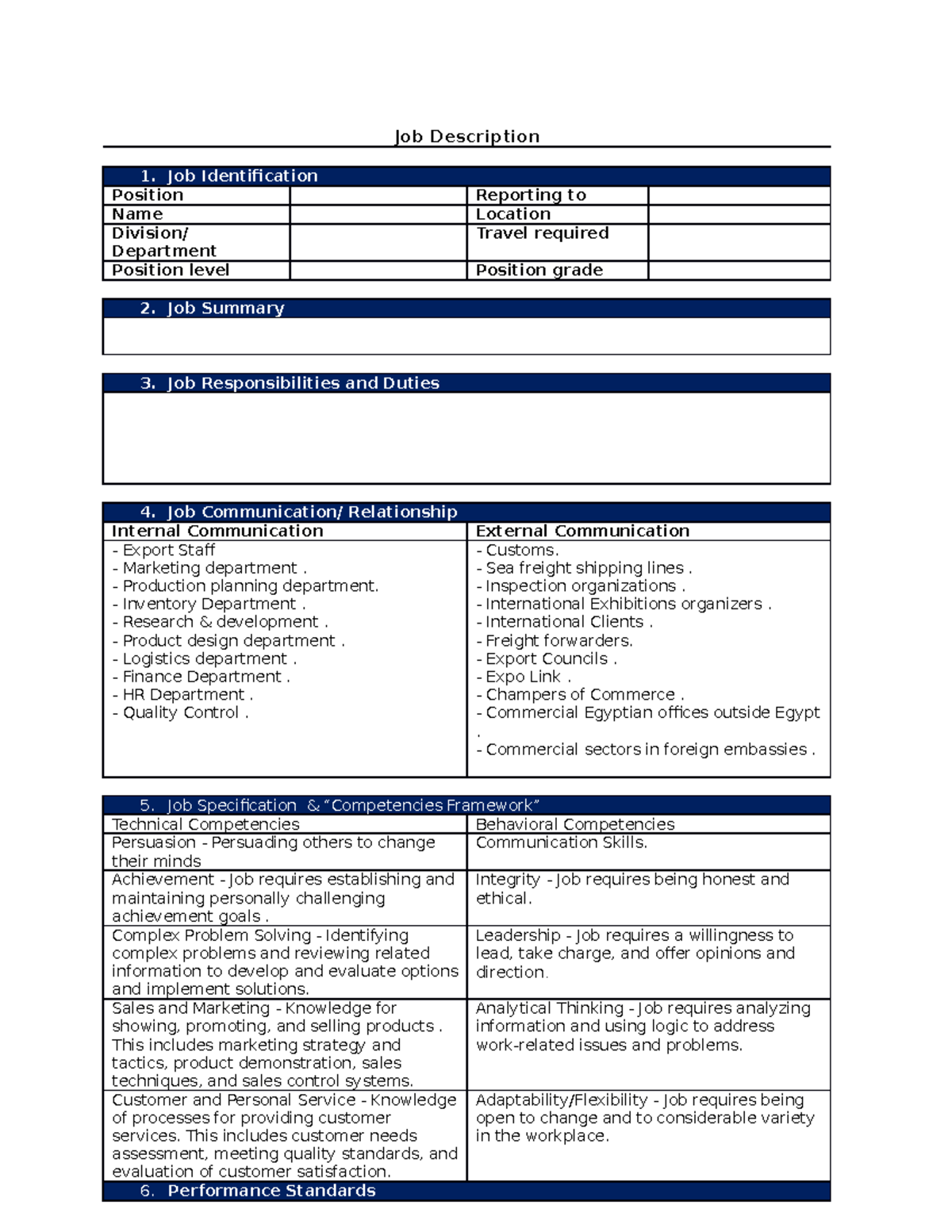Job Description - thanks - Job Description Job Identification Position ...