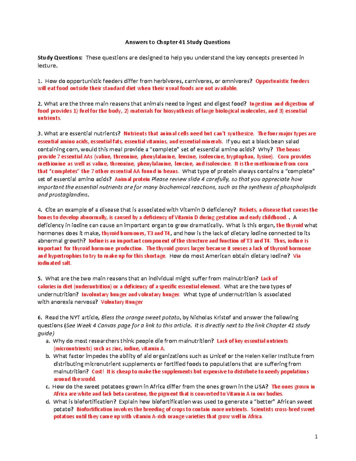 Chapter 41 Study Guide answers - Warning: TT: undefined function: 32 Answers to Chapter 41 Study ...