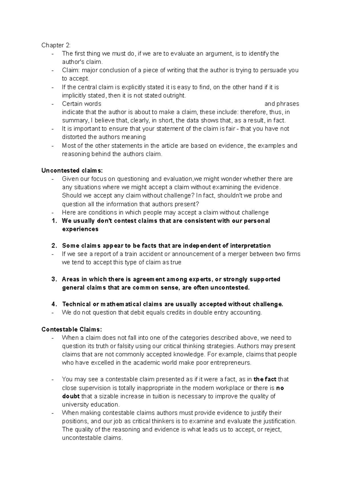 Textbook notes Chapter 2 - Chapter 2: - The first thing we must do, if ...