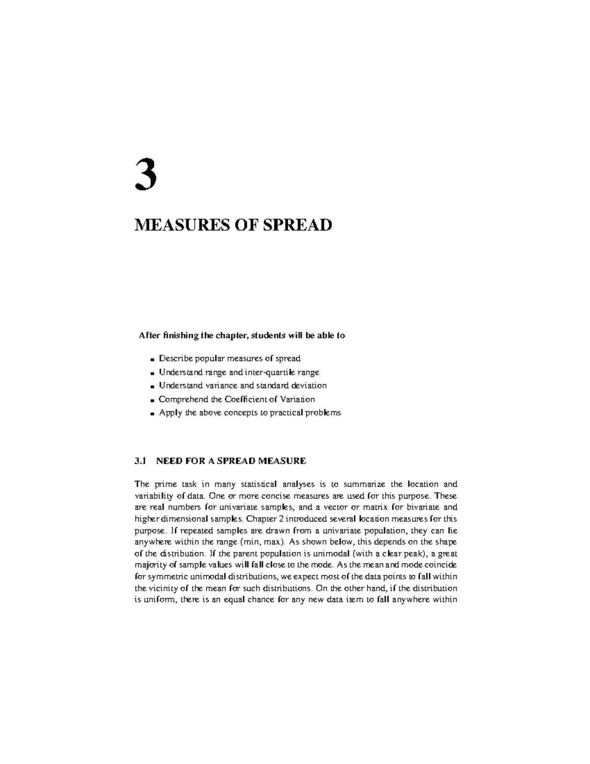 Descriptive p4 - 3 MEASURES OF SPREAD After nishing the chapter ...