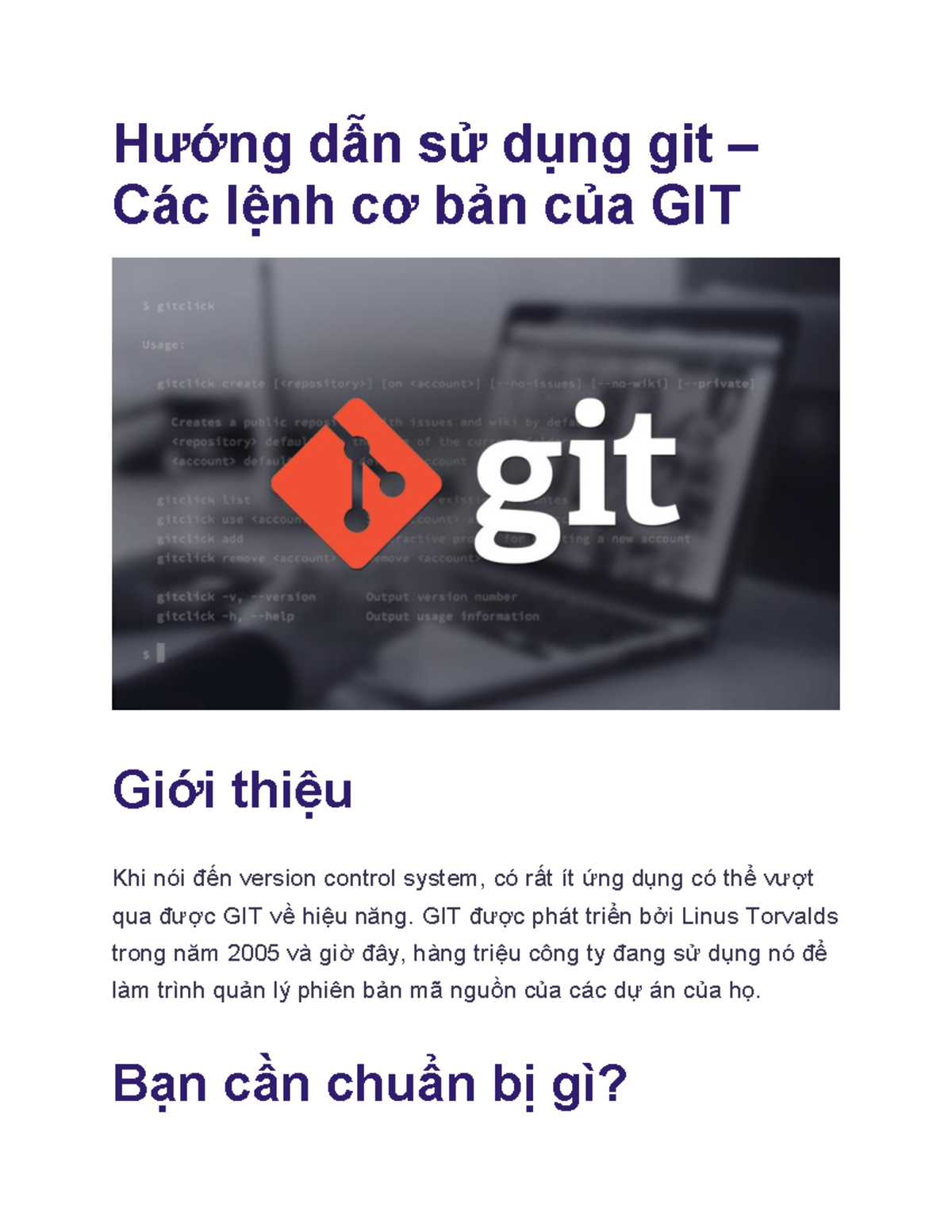 Hướng Dẫn Sử Dụng Git Giáo Trình Git Hướng Dẫn Sử Dụng Git Các