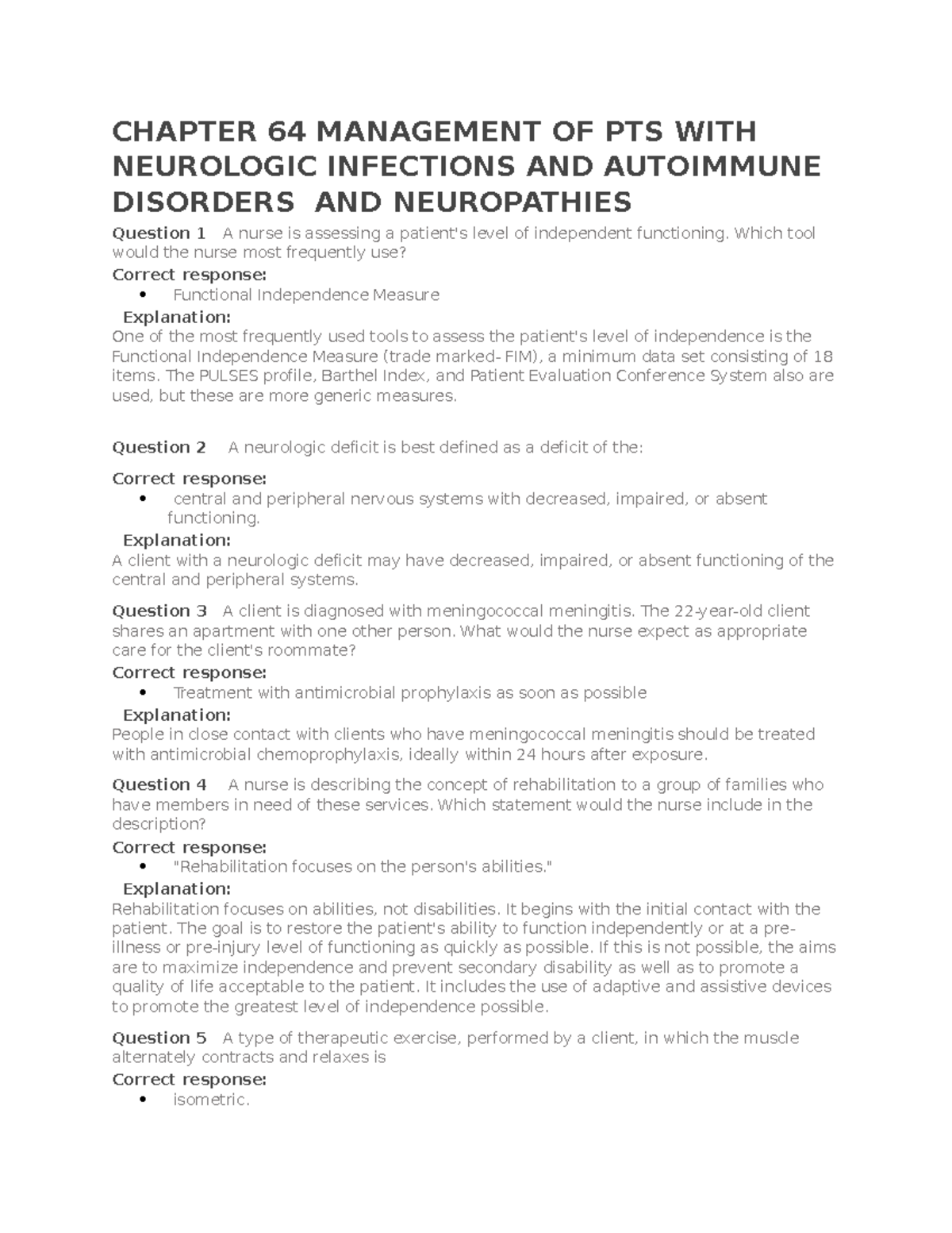 Chapter 64 Management of Patients with Neurologic Infections ...
