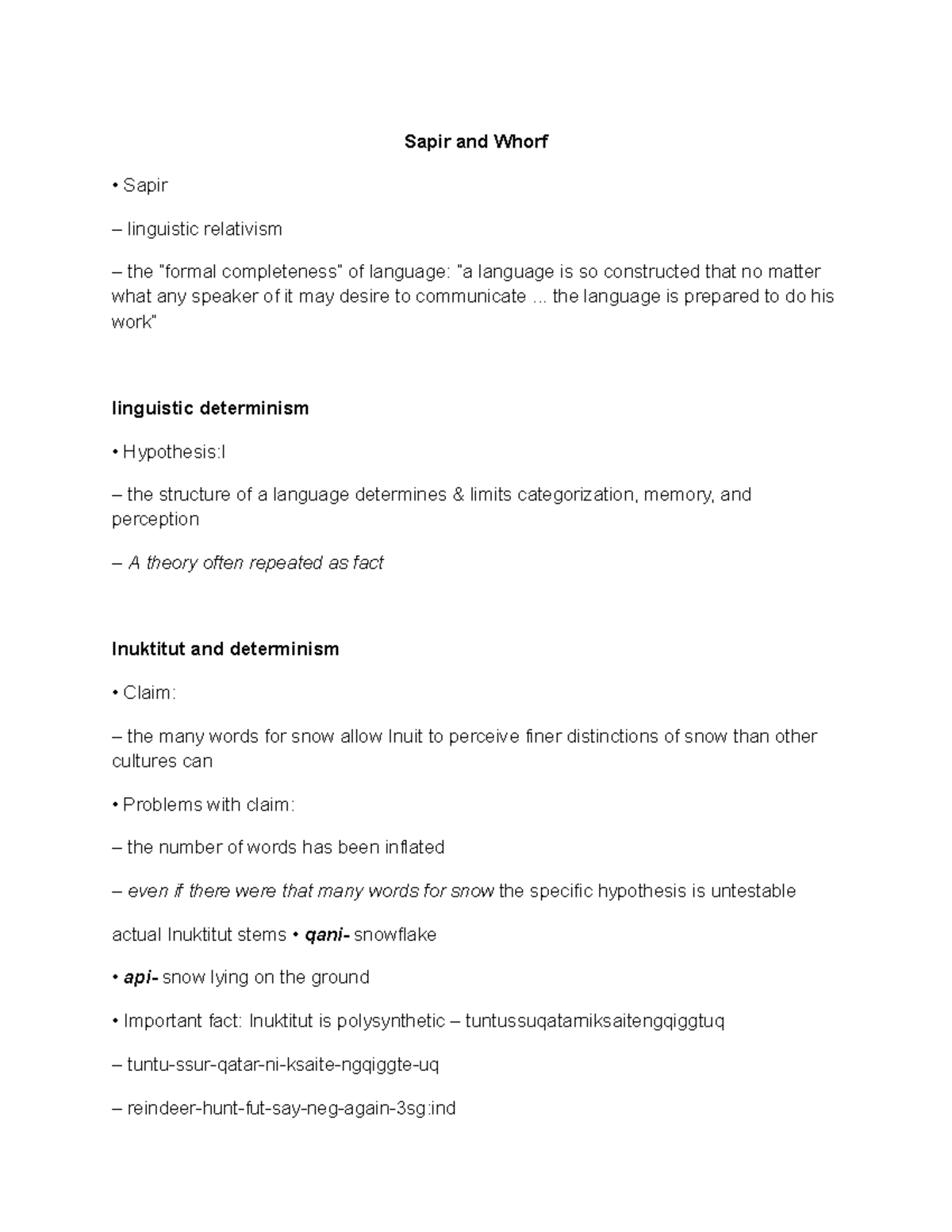Ling 70 Notes #10 - Linguistic 70: Lang in Society Professor was ...