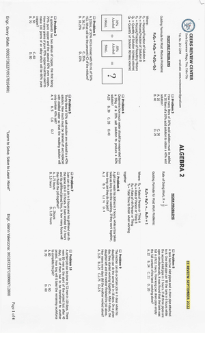 Advanced-MATH Handout PDF - CEERS REVIEW CENTER Doña Esperanza Village ...