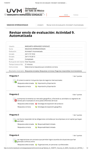 Actividad-9-Automatizada-Neg Intl - 8/14/2019 Revisar envío de evaluación: Actividad 9 ...
