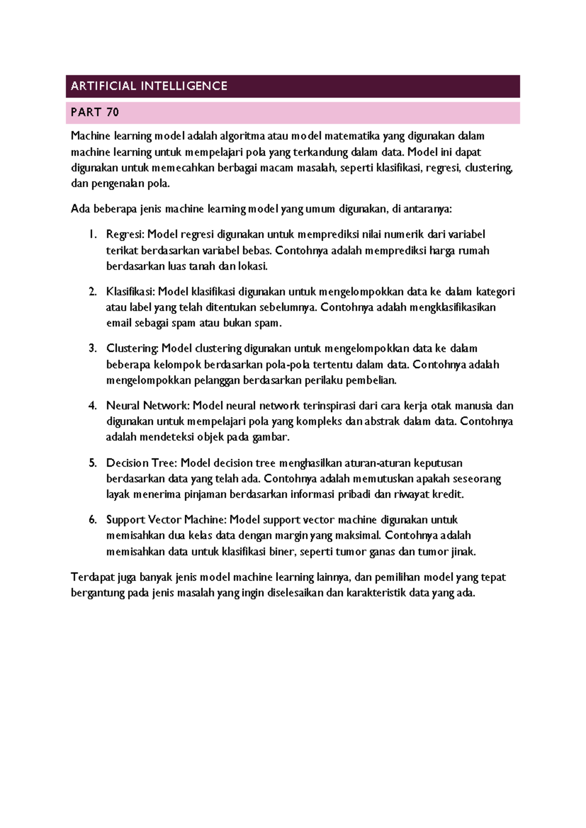 Artificial Intelligence Part 70 Machine Learning Model - ARTIFICIAL INTELLIGENCE PART 70 Machine ...