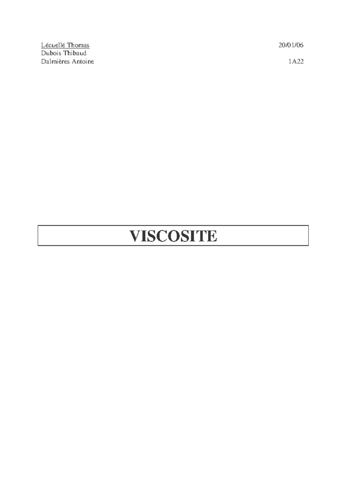 372856823-TP-Viscosite - Lécuellé Thomas 20/01/ Dubois Thibaud ...