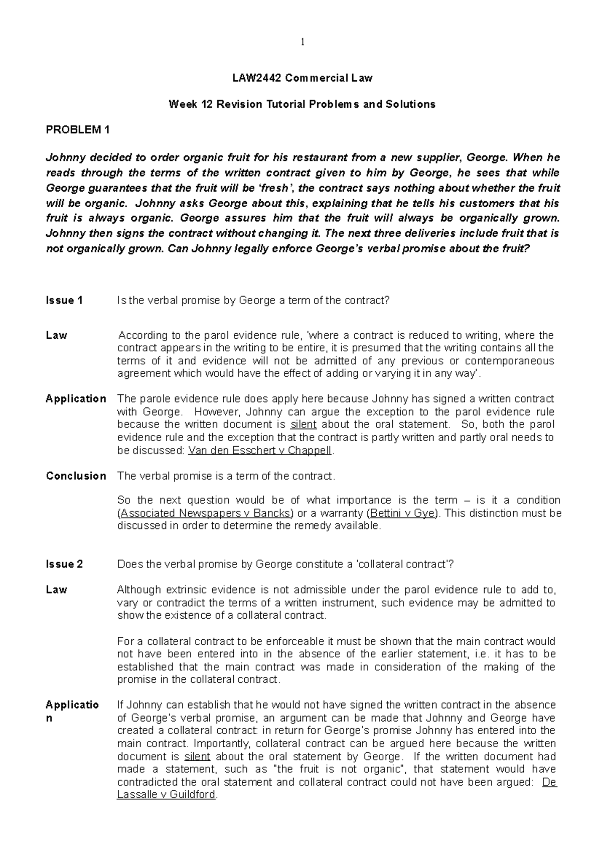 Sample/practice exam 12 June 2019, questions and answers - 1 LAW2442 ...