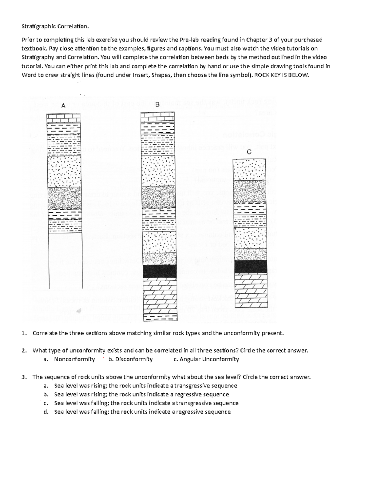 Stratigraphic Correlation 6c Maria Lopez Stratigraphic Correlation