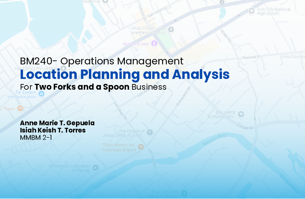 Assignment 1 Group Torres Tacadao - Operations Management - UP Visayas - Studocu