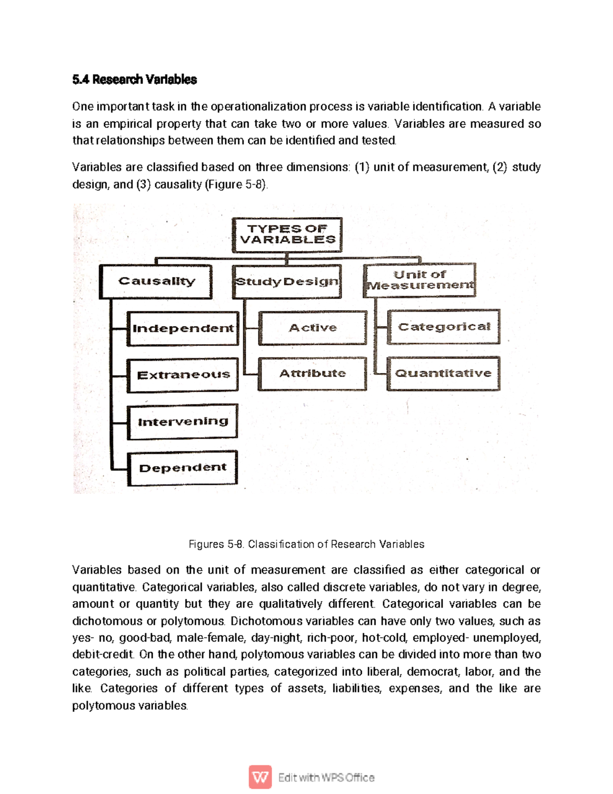 Research Variables - 4 Research Variables One important task in the ...
