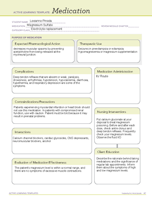 Methergine - ATI LEARNING TEMPLATE - ACTIVE LEARNING TEMPLATES ...