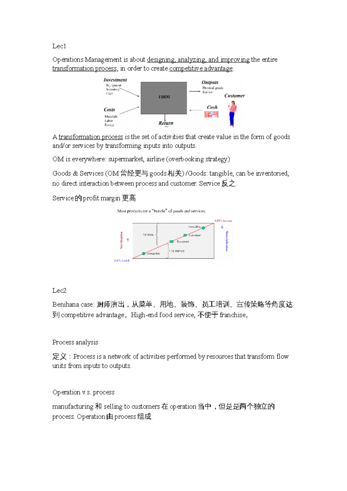 Om Lecture Notes Before Midterm Lec Operations Management Is About