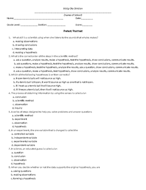 daily lesson log in science 7 - DAILY LESSON LOG School Grade Level 7 ...
