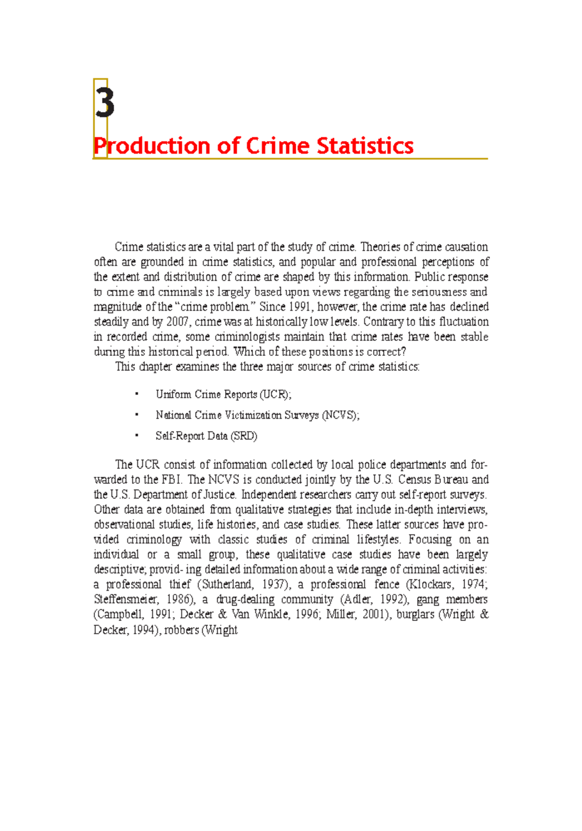 Crime Statistics - Criminology - Crime statistics are a vital part of ...