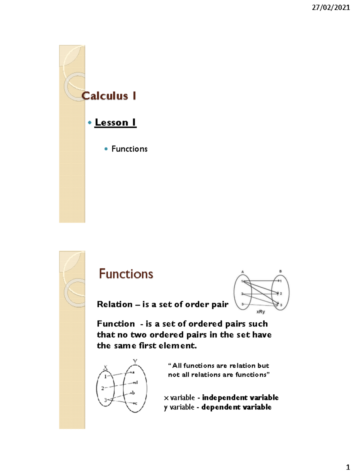 Caleng 1 Lesson 01 Functions (supplementary no need to discuss ...