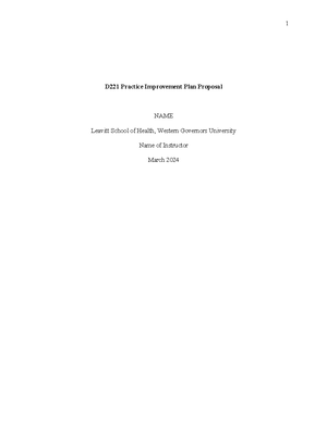 D221 Performance Assessment - D221 Practice Improvement Plan Proposal ...