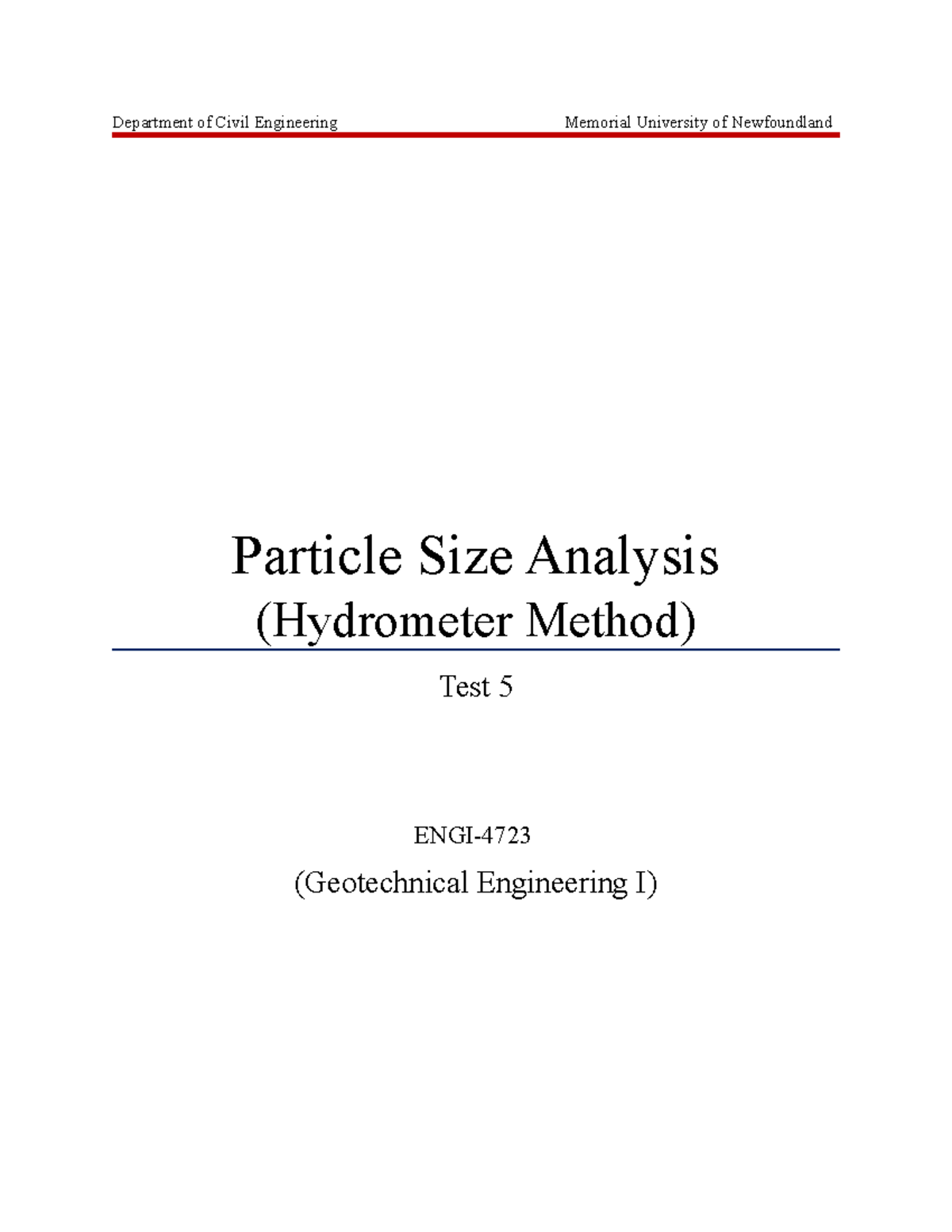Geotechnical engineering laboratory test data - Department of Civil ...