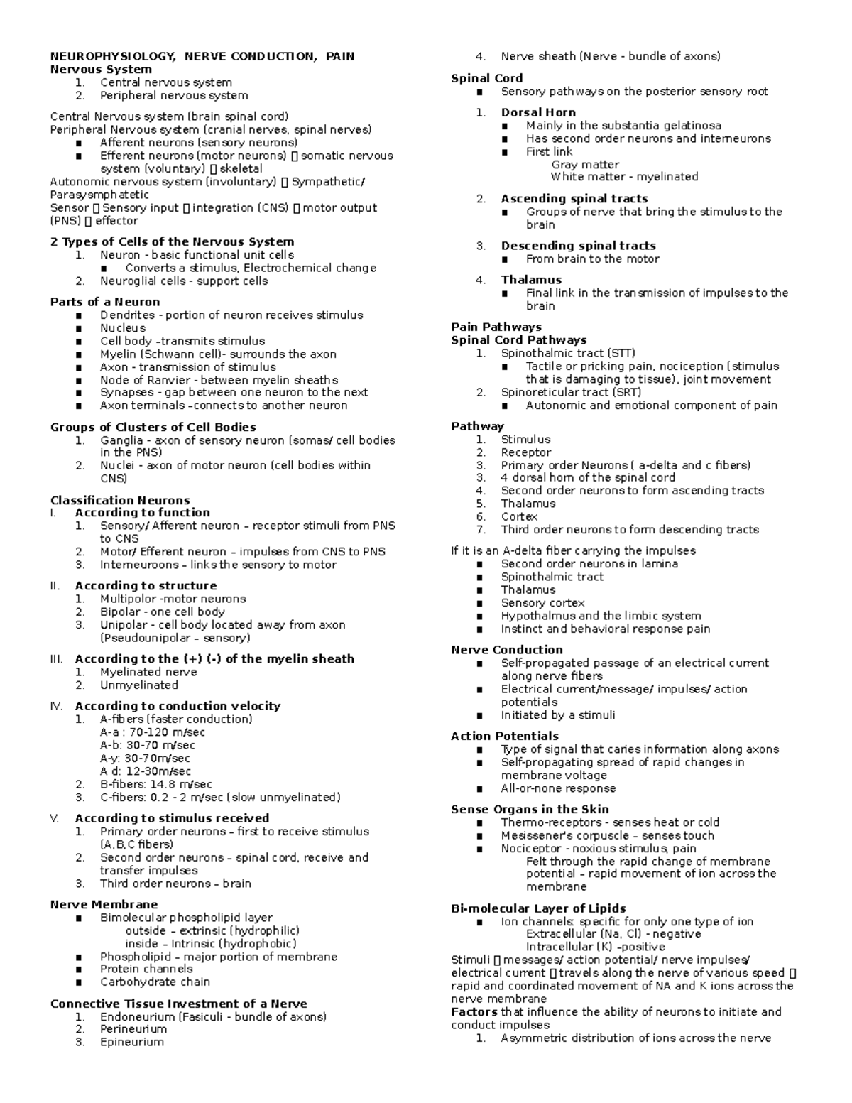 ANES 11 Neurophysiology and Nerve conduction - NEUROPHYSIOLOGY, NERVE ...