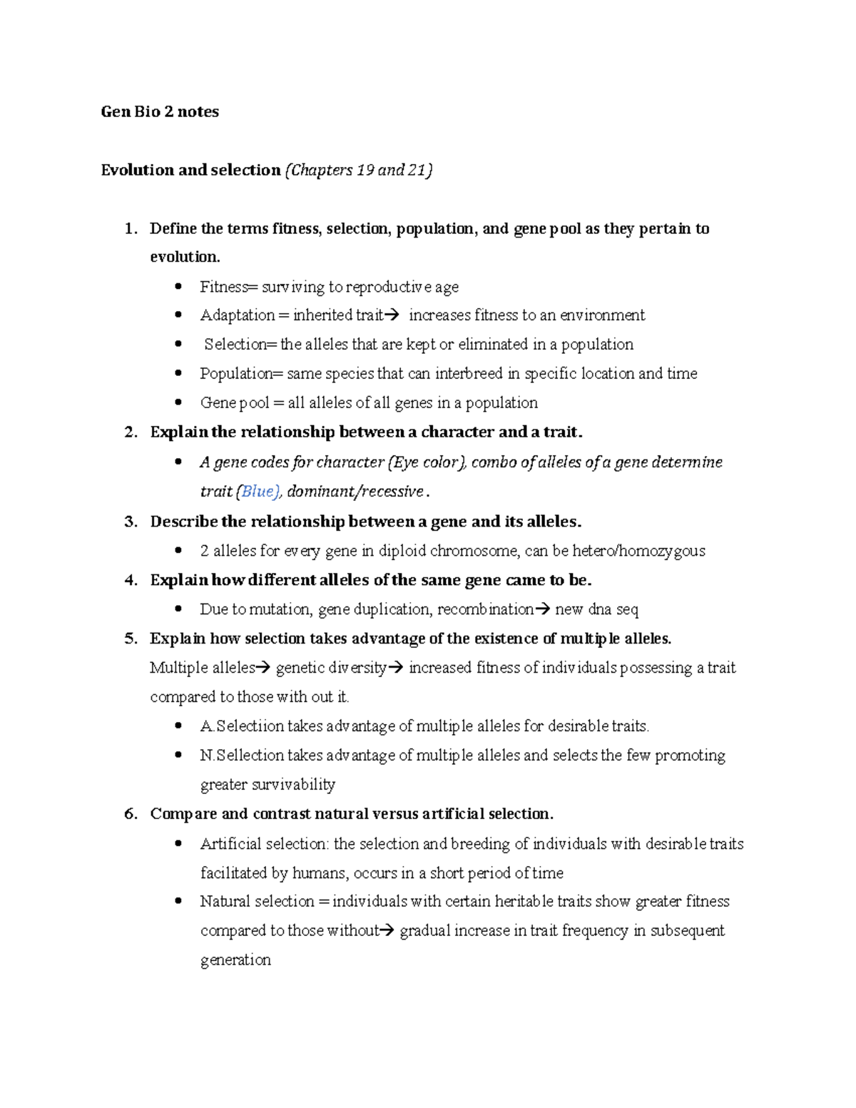 Gen bio 2 notes - Soil Biodiversity Lab report which earned a 92% ...