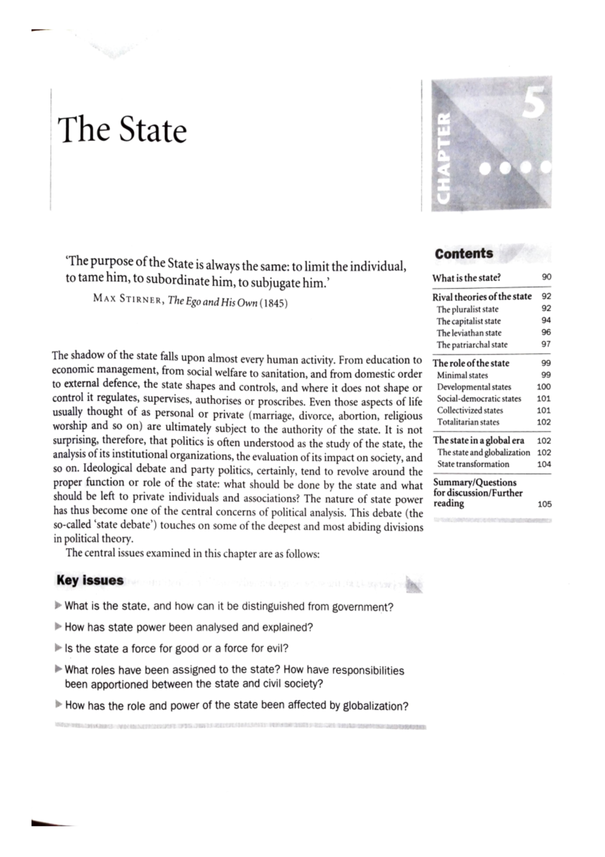 Pol state - 5 The State Contentss "The purpose of the State is always ...