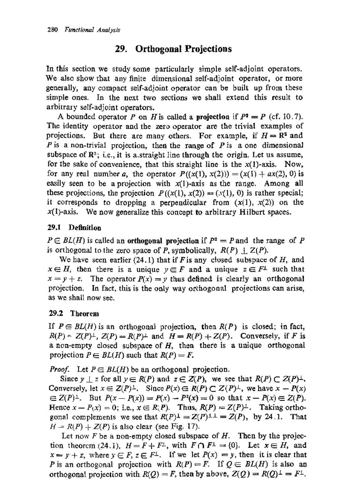 Orthogonal Projection - MSc.mathematics - Studocu
