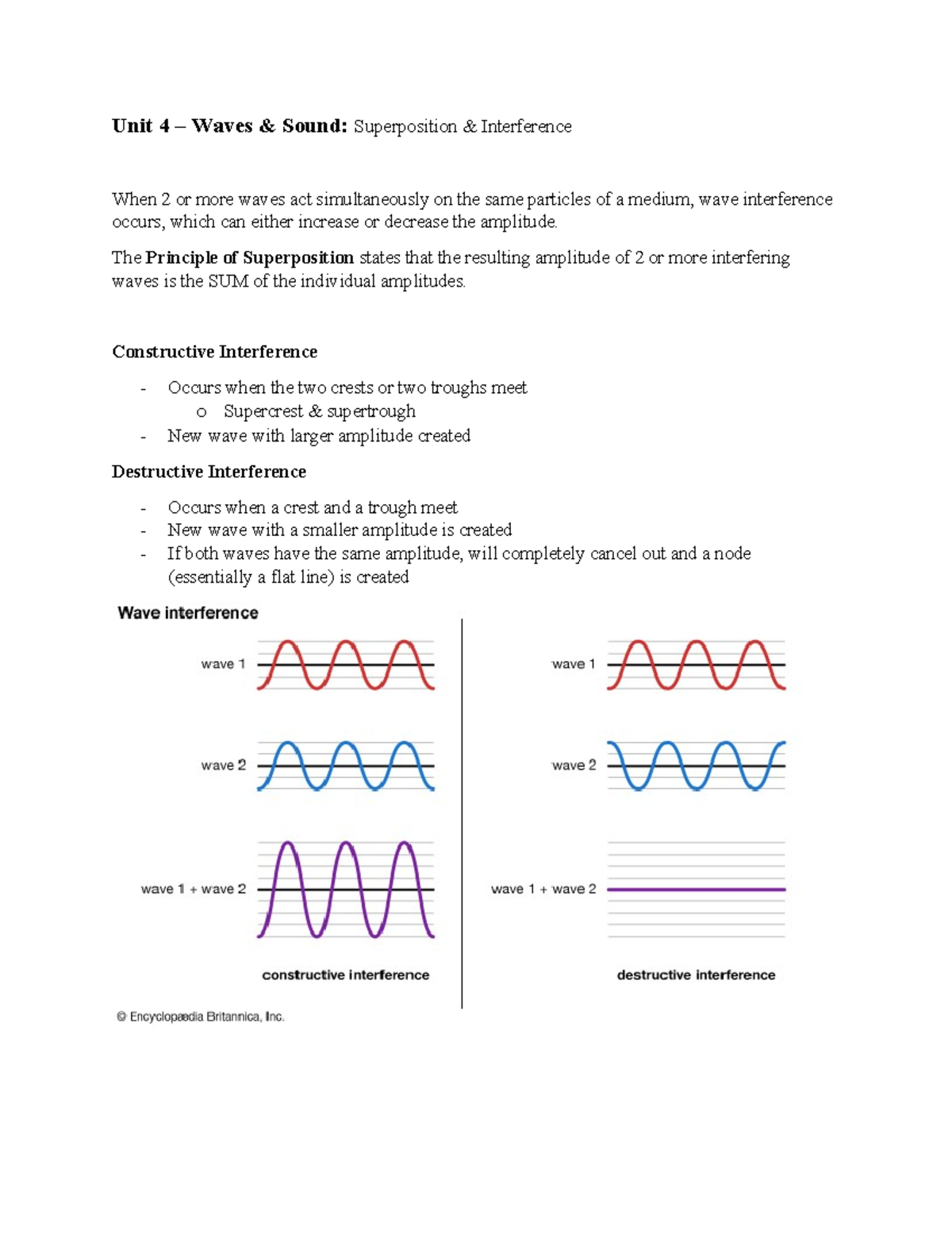 Wave4 - asdwa - Unit 4 – Waves & Sound: Superposition & Interference ...