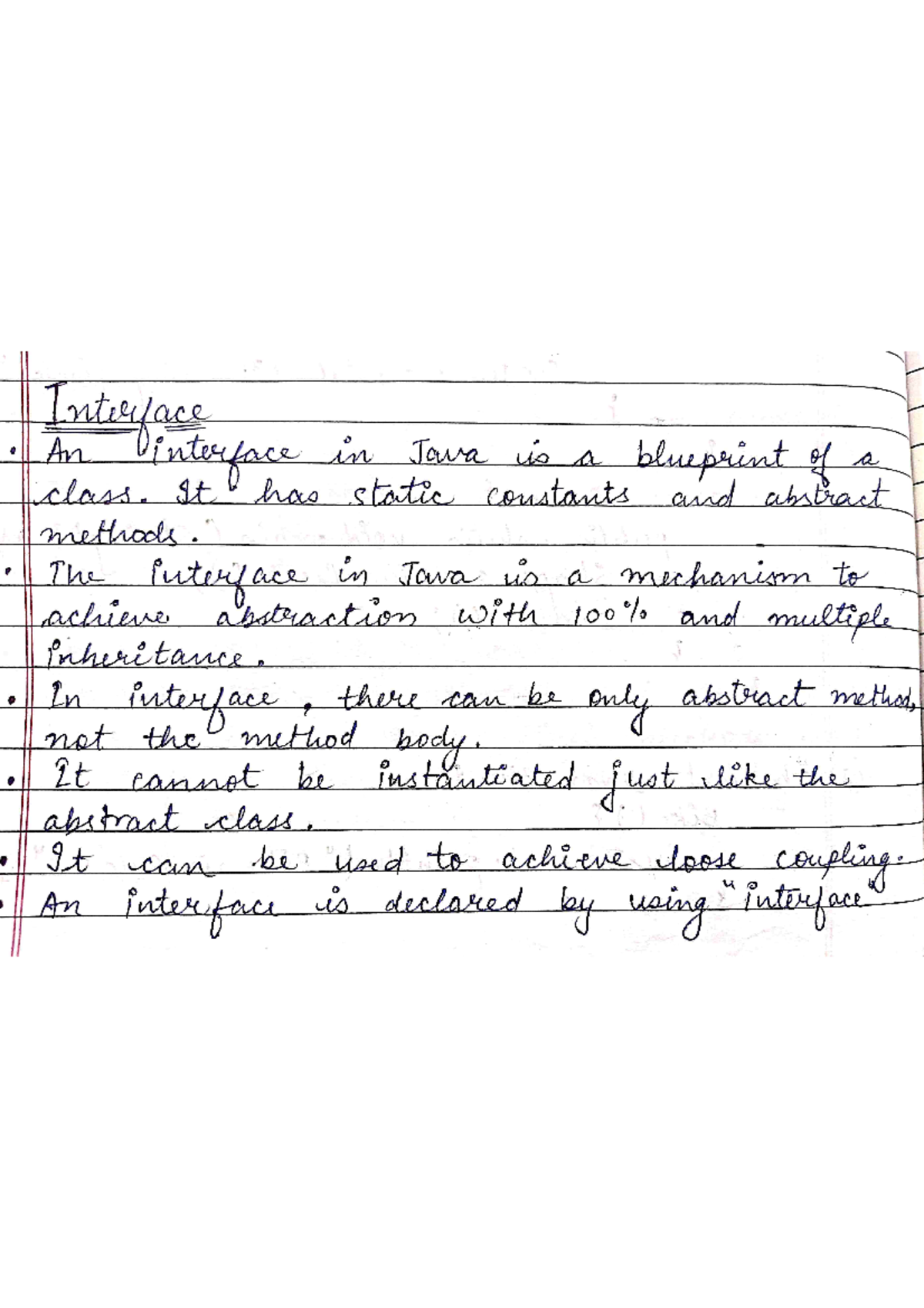 OOP's Java6ybb Unit-1 - Bachelor of Technology - Studocu