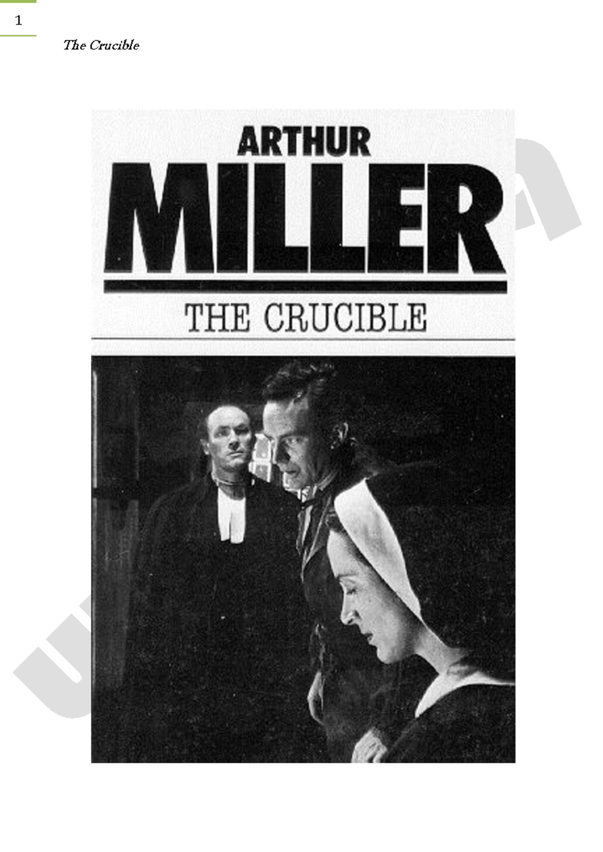 The Crucible (Arthur Miller) (z-lib - The Crucible The Crucible A NOTE ...