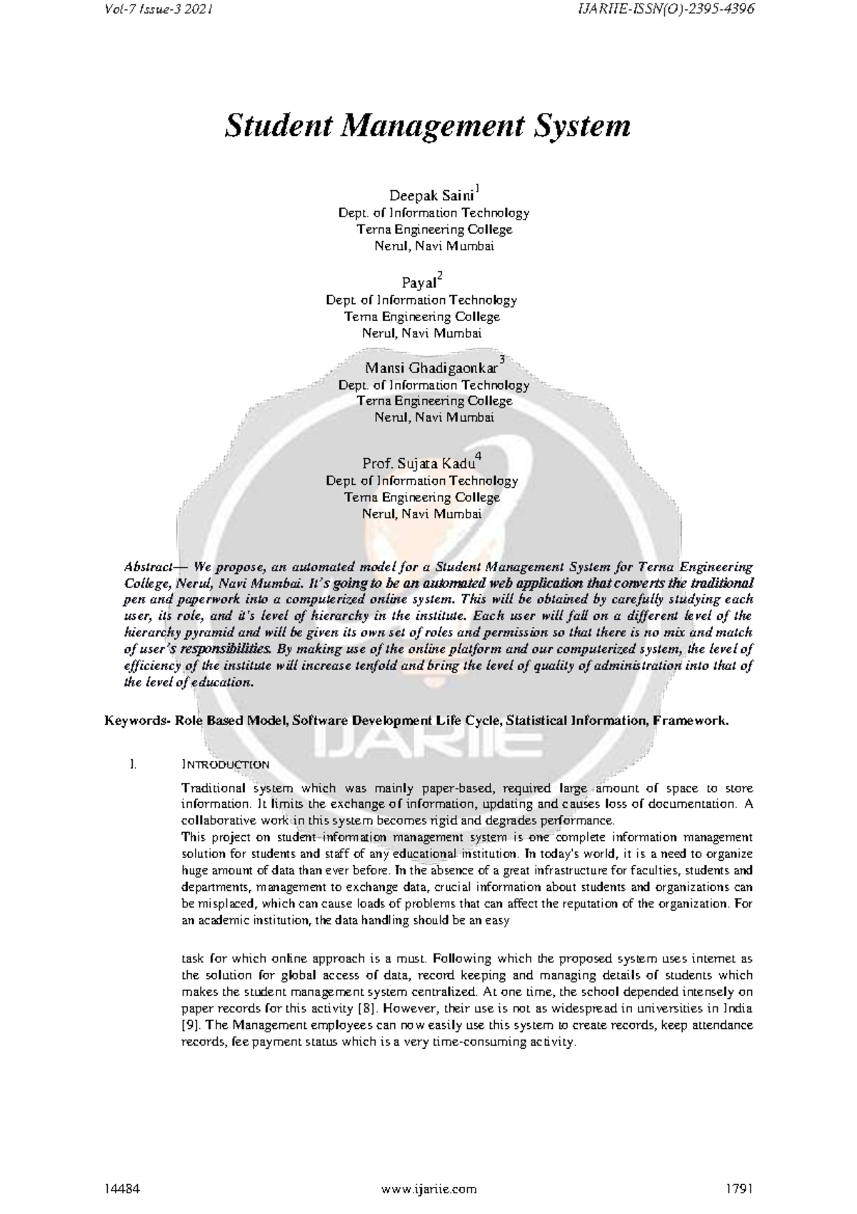 Student Management System - Student Management System Deepak Saini 1 ...