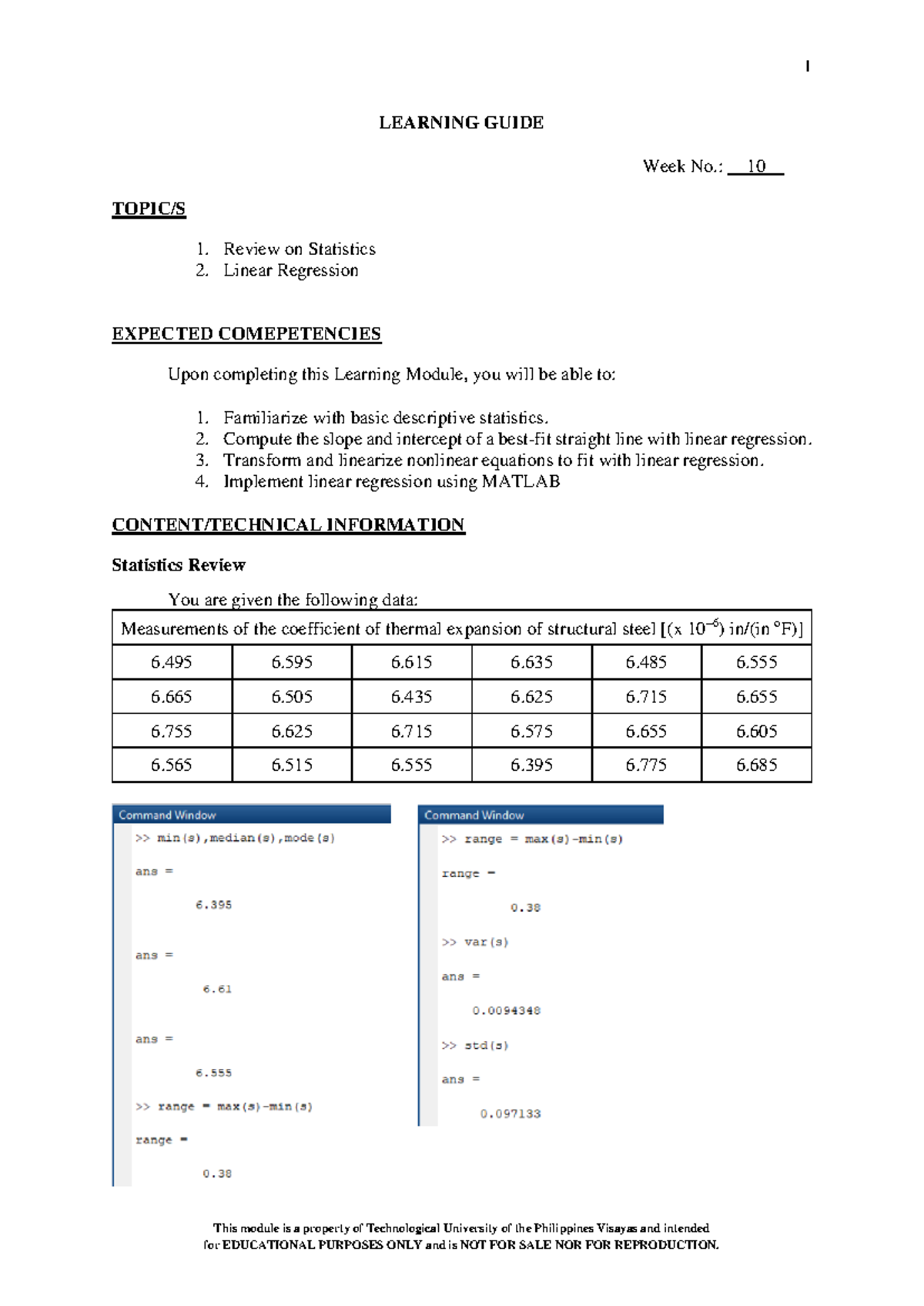 MATH 322 Numerical Methods W10 to W13 - This module is a property of ...