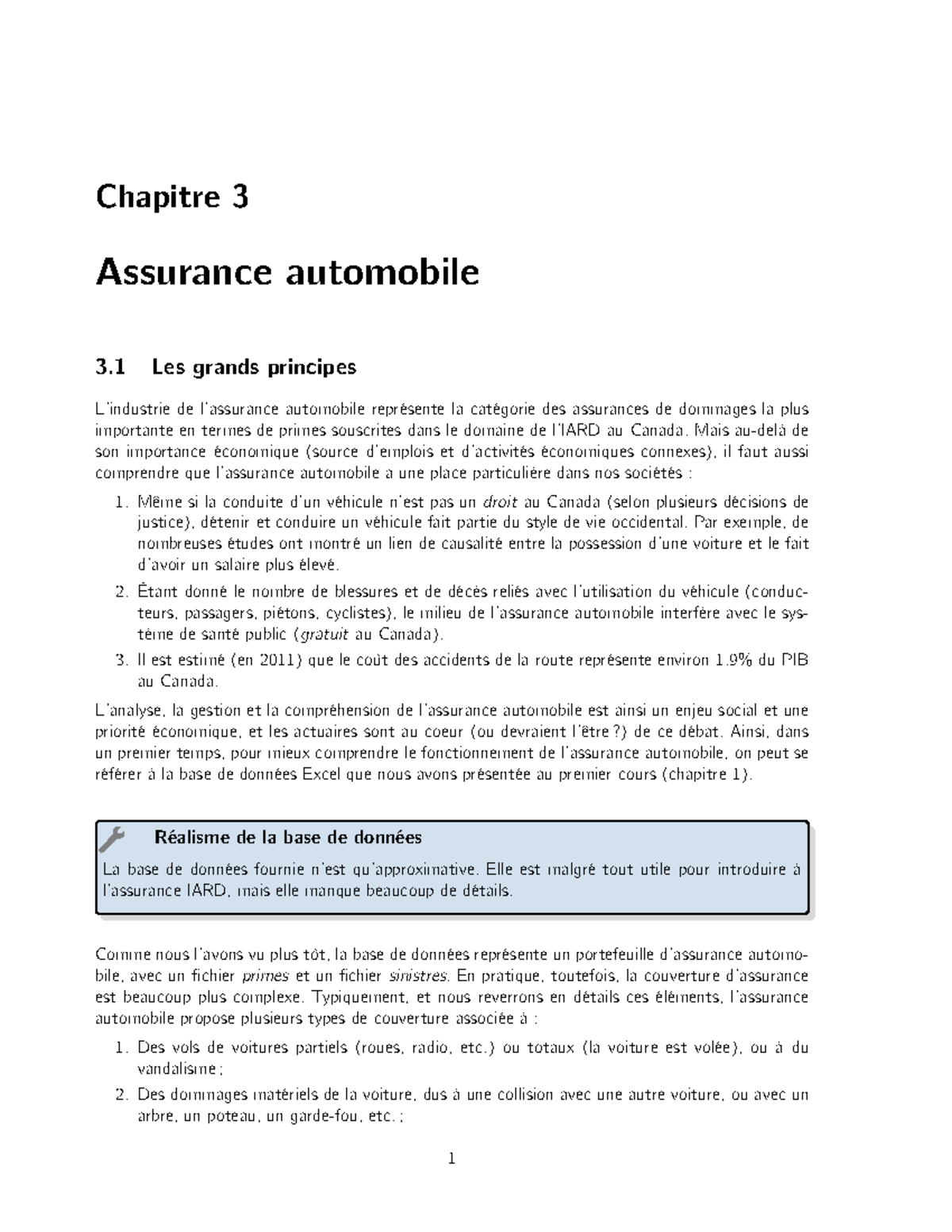 Chapitre 3 etudiants - Chapitre 3 Assurance automobile 3 Les grands principes L'industrie de ...