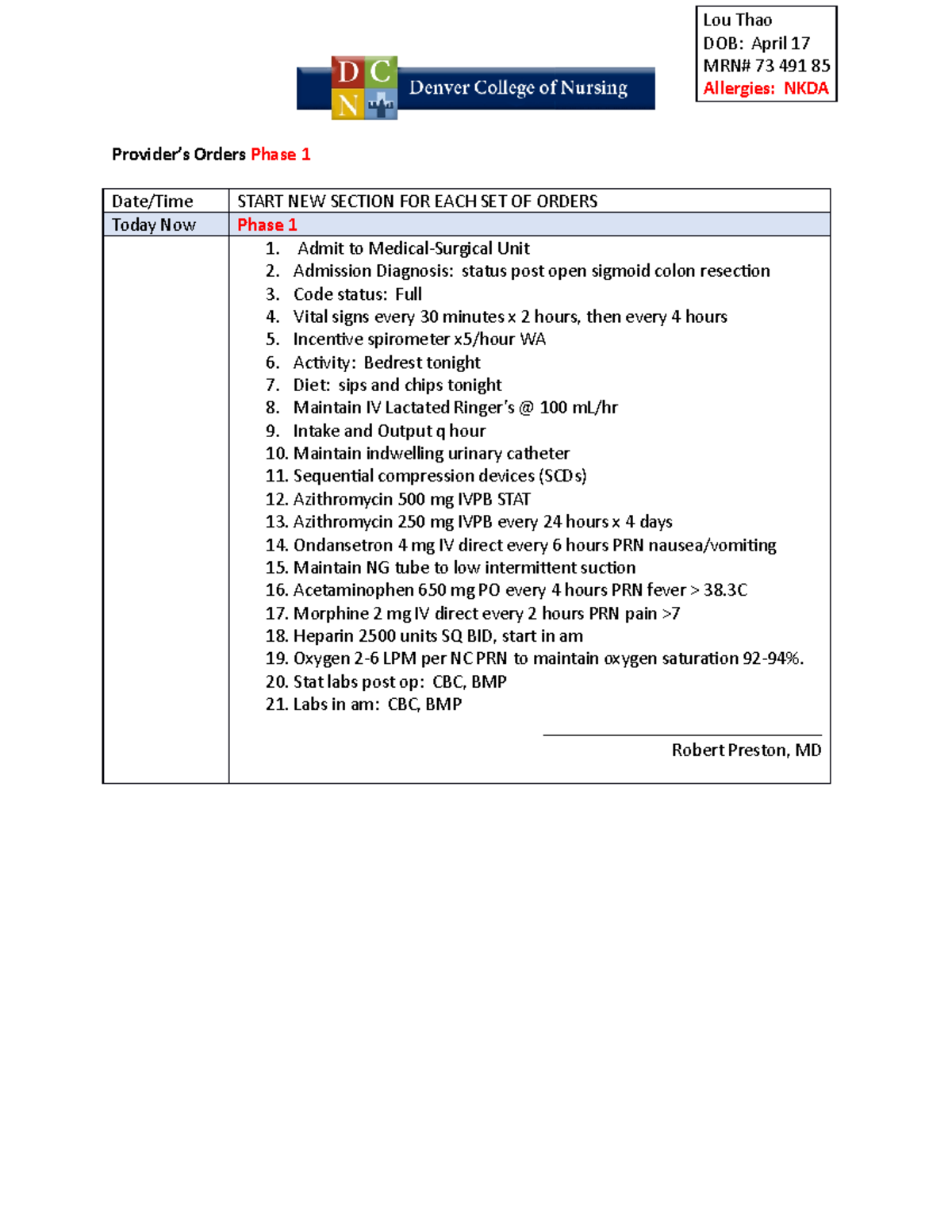 (SU21) Thao PO 1 - Provider orders Thao. Provider orders Thao ...