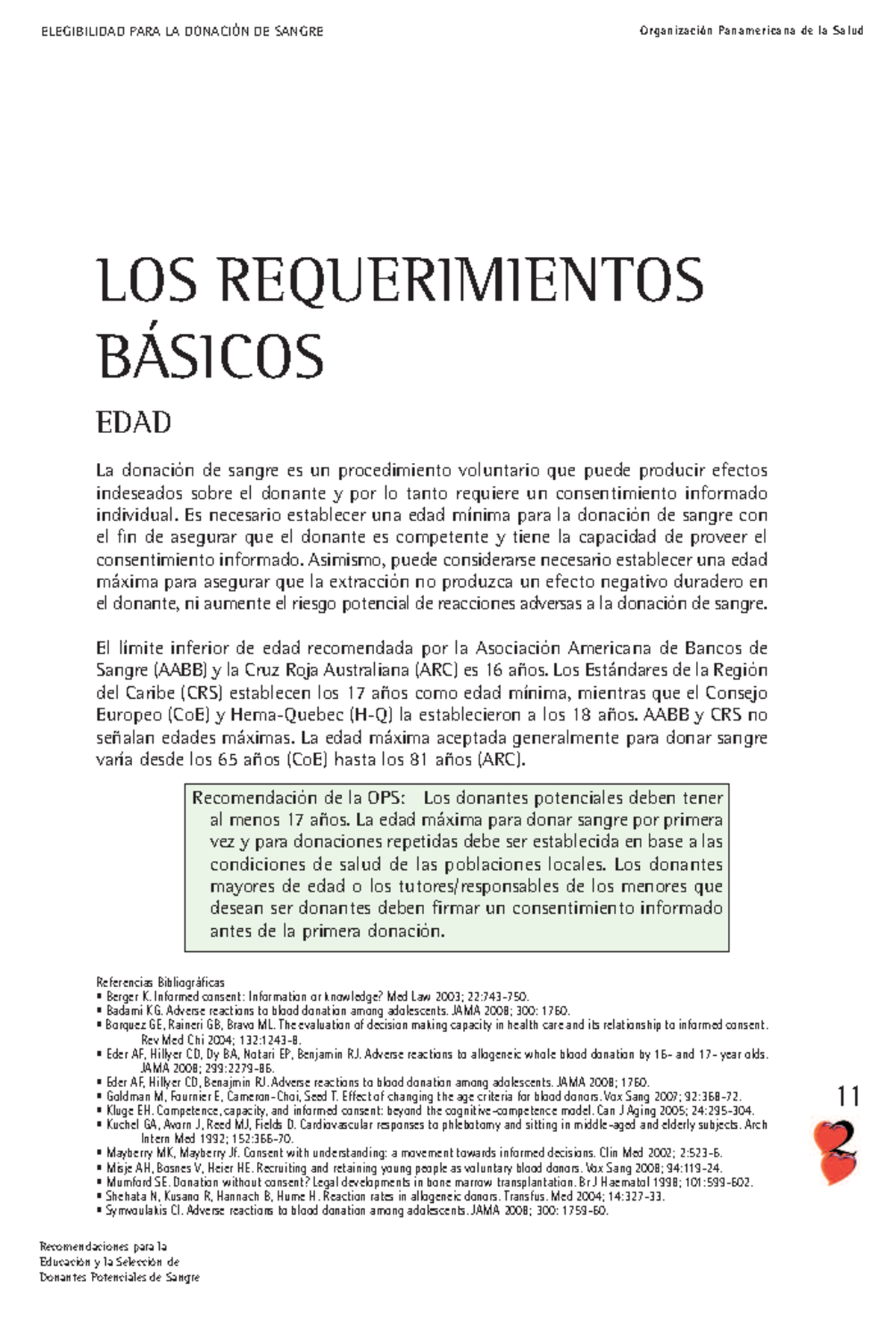 Elegibilidad para la donación de sanpre OPS sin anexo - LOS ...