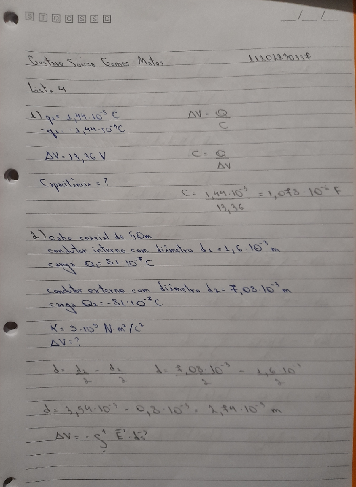 Lista-4 Eletromag - Fenômenos Eletromagnéticos - Studocu