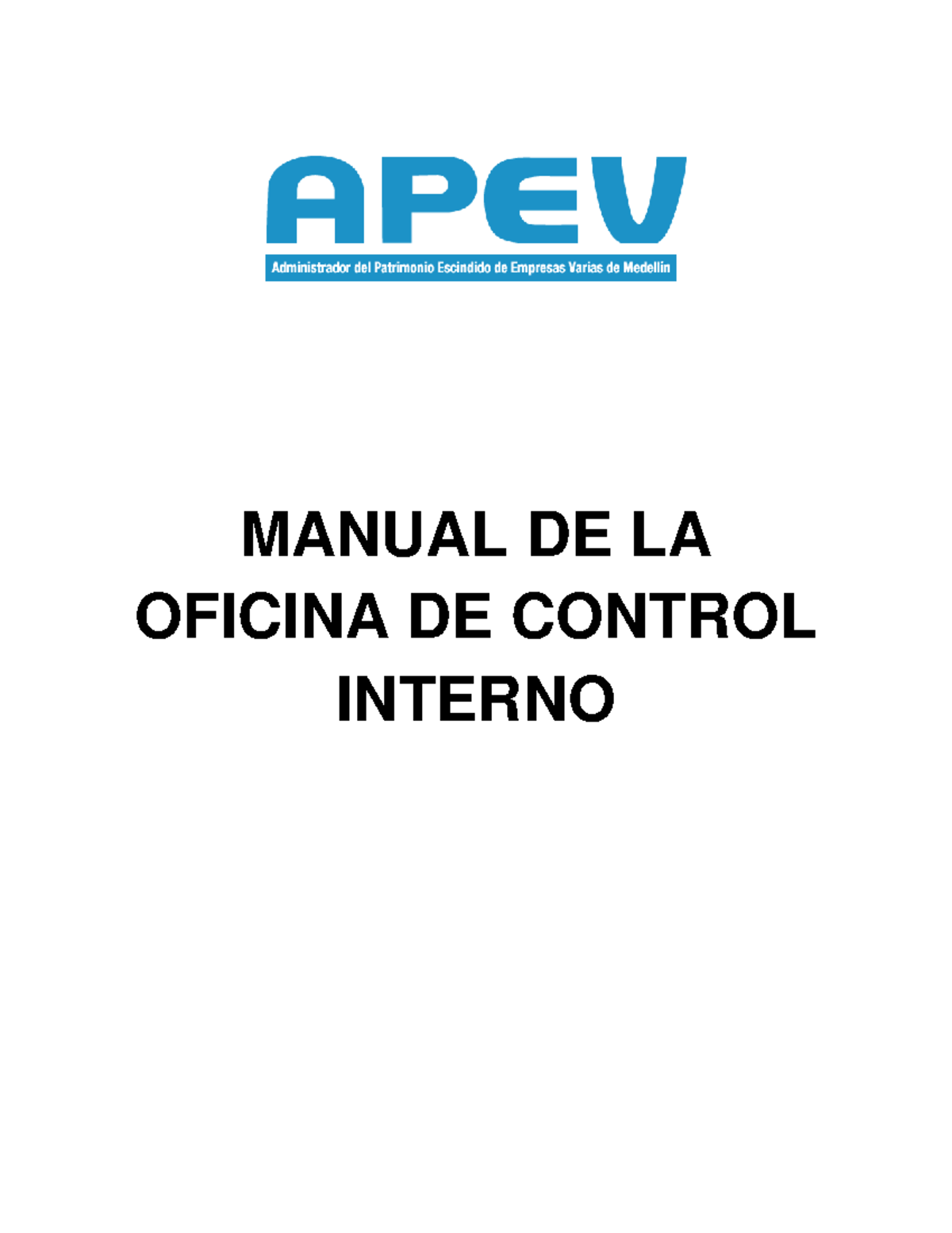 Manual Oficina Control Interno - MANUAL DE LA OFICINA DE CONTROL ...